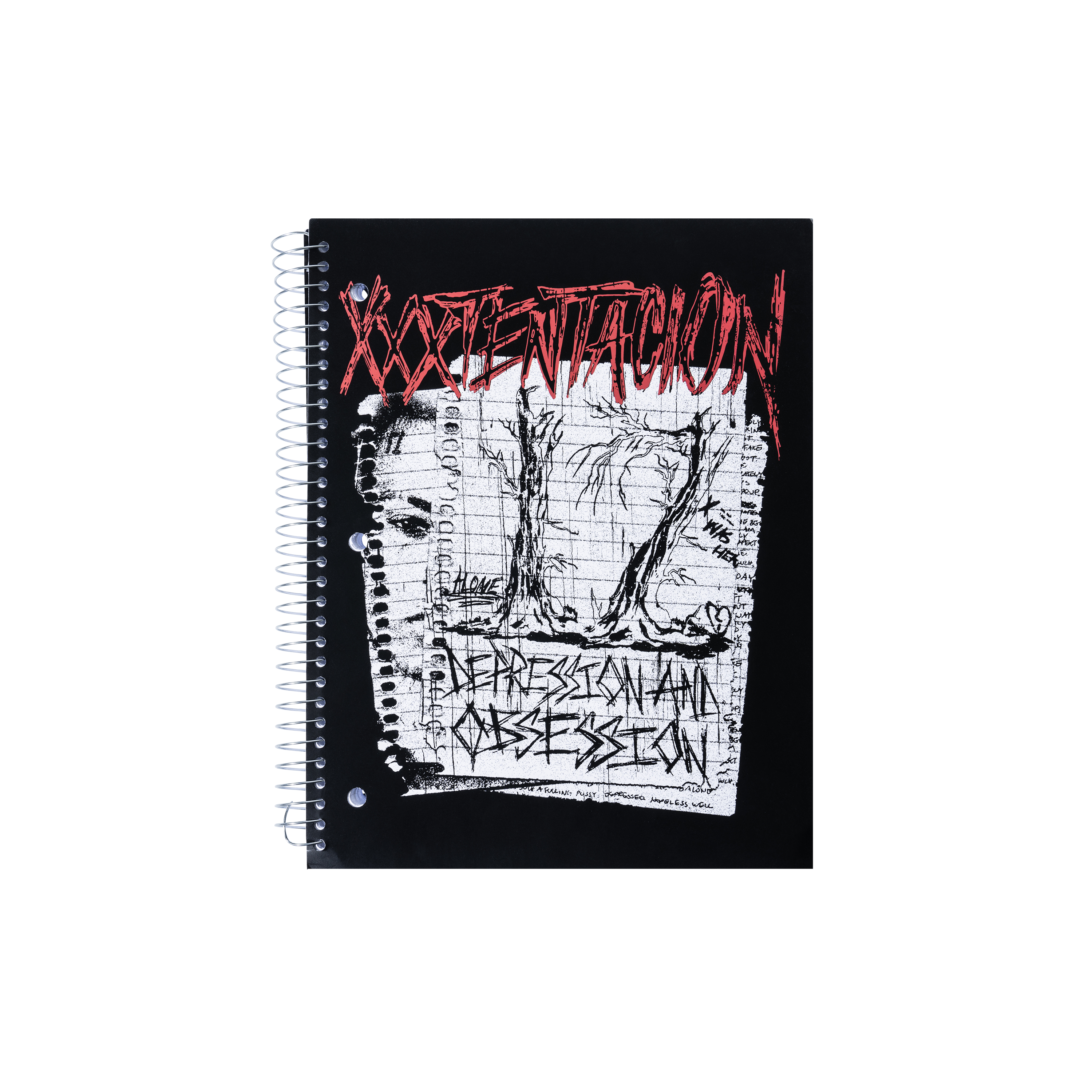 DEPRESSION AND OBSESSION SPIRAL NOTEBOOK – XXXTentacion.com