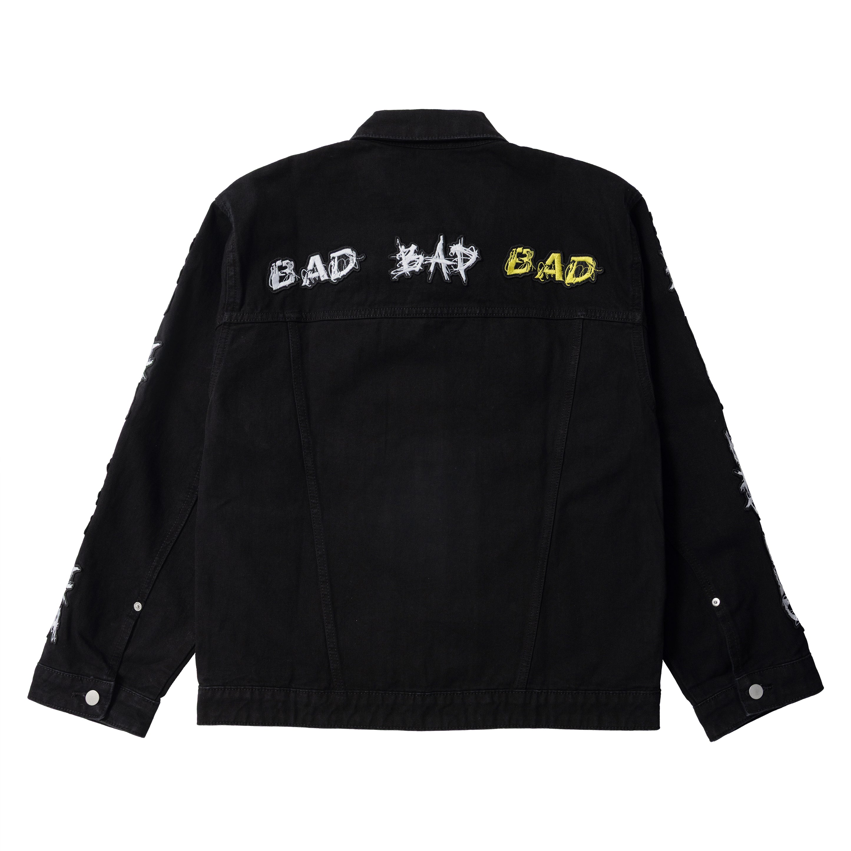 BAD PATCH DISTRESSED DENIM JACKET BLACK – XXXTentacion.com