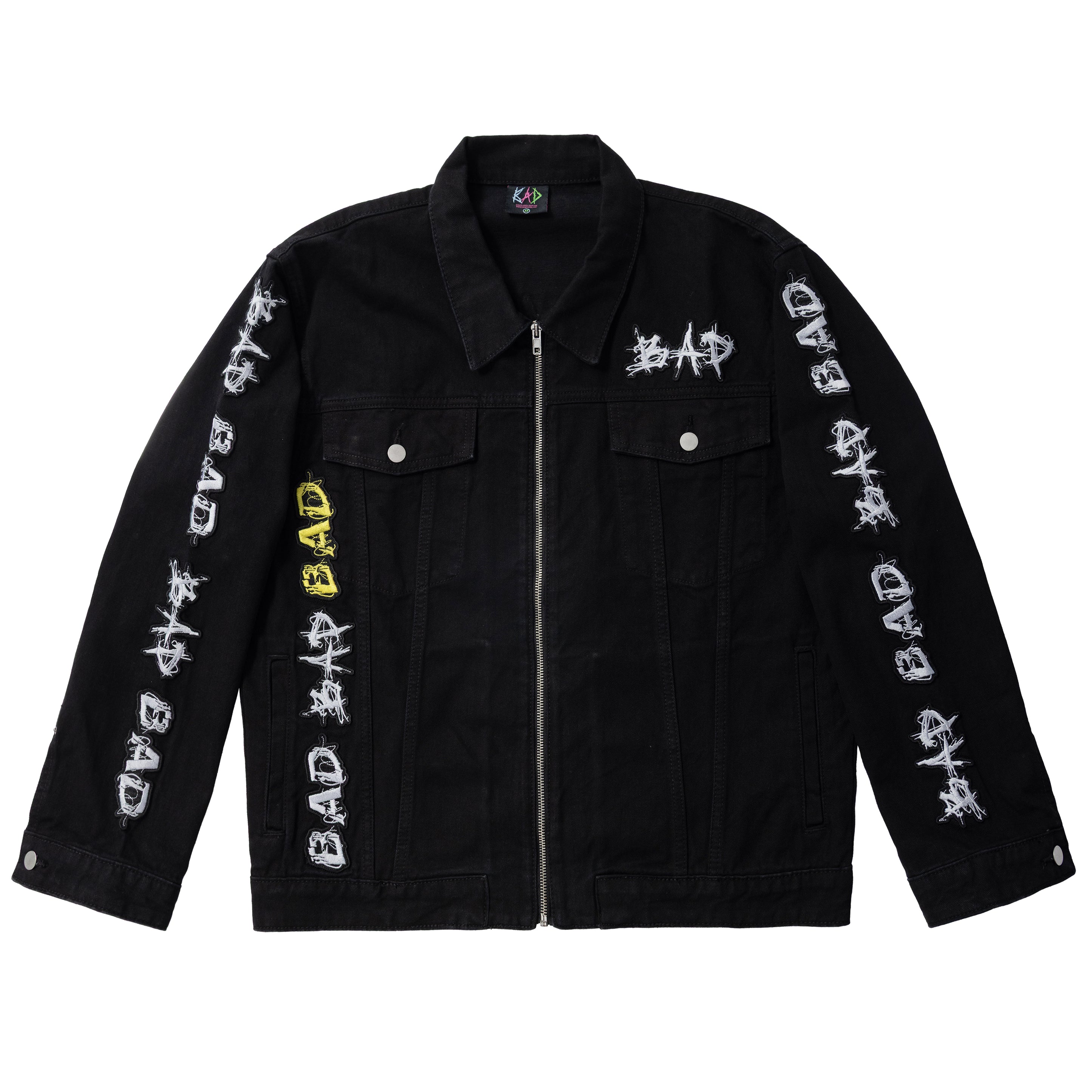BAD PATCH DISTRESSED DENIM JACKET BLACK – XXXTentacion.com